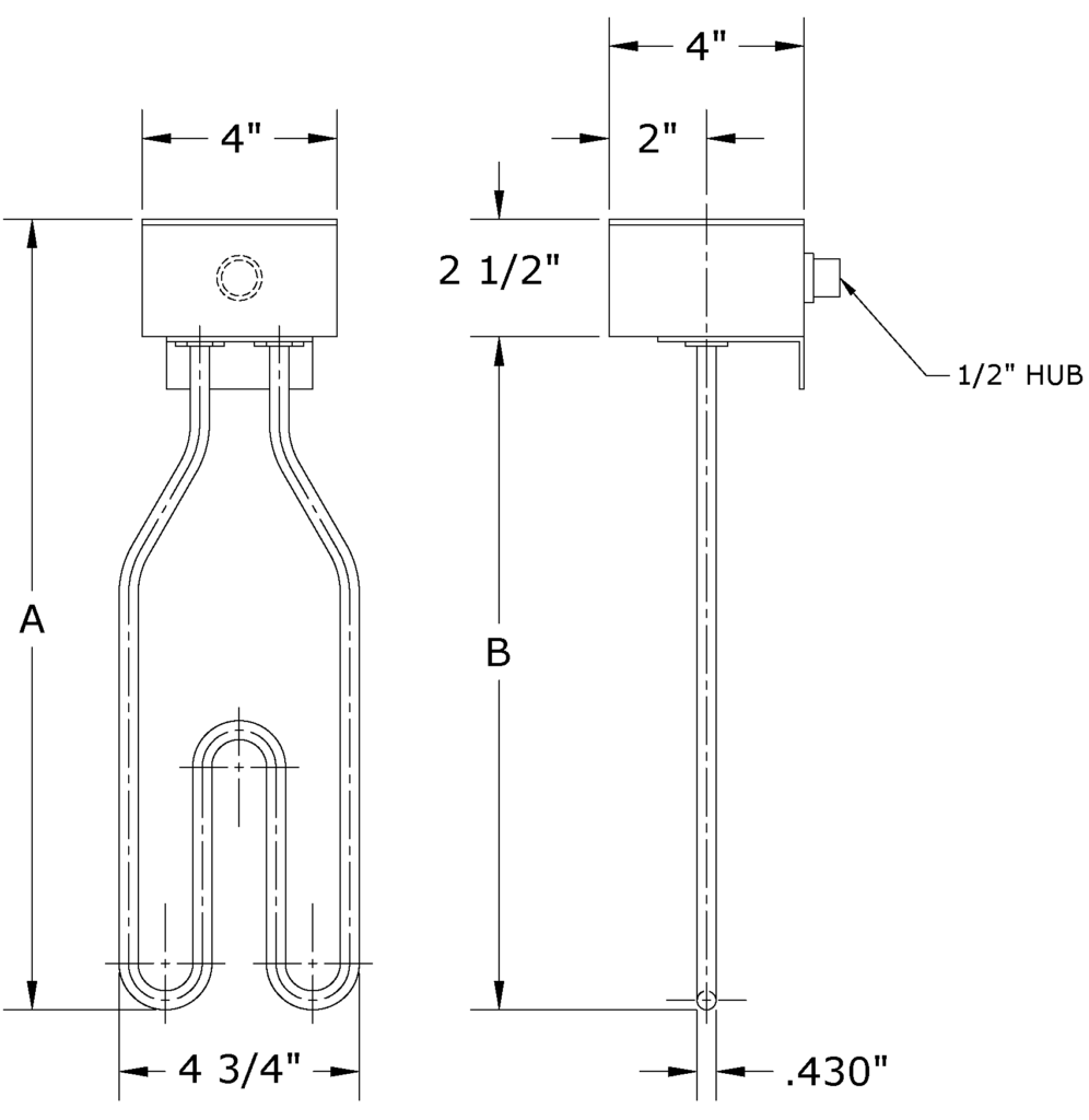 SOS Series Over the Side Immersion Heaters – Formed Element – Tank Side ...