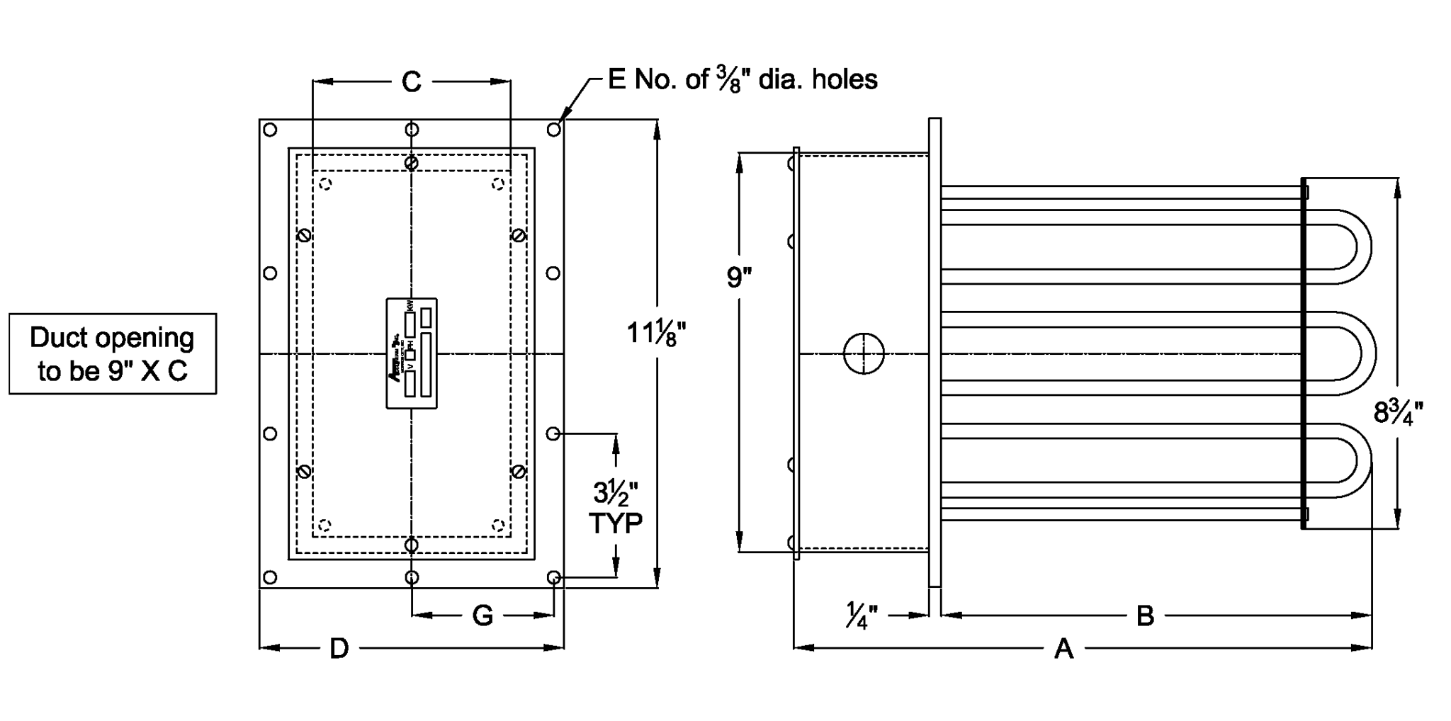 Series DL Tubular Air Duct Heaters - Accutherm